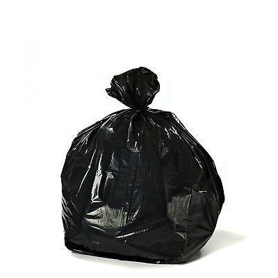 RUBBISH BAG PLASTIC DRAWSTRING W630 X H900MM BLACK PACK 50 Office Products Depot