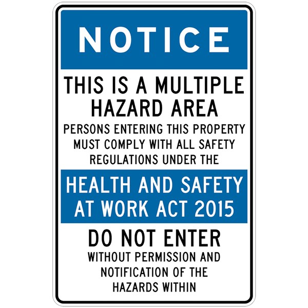 SAFETY SIGN W300 X H450MM MULTIPLE HAZARD Office Products Depot